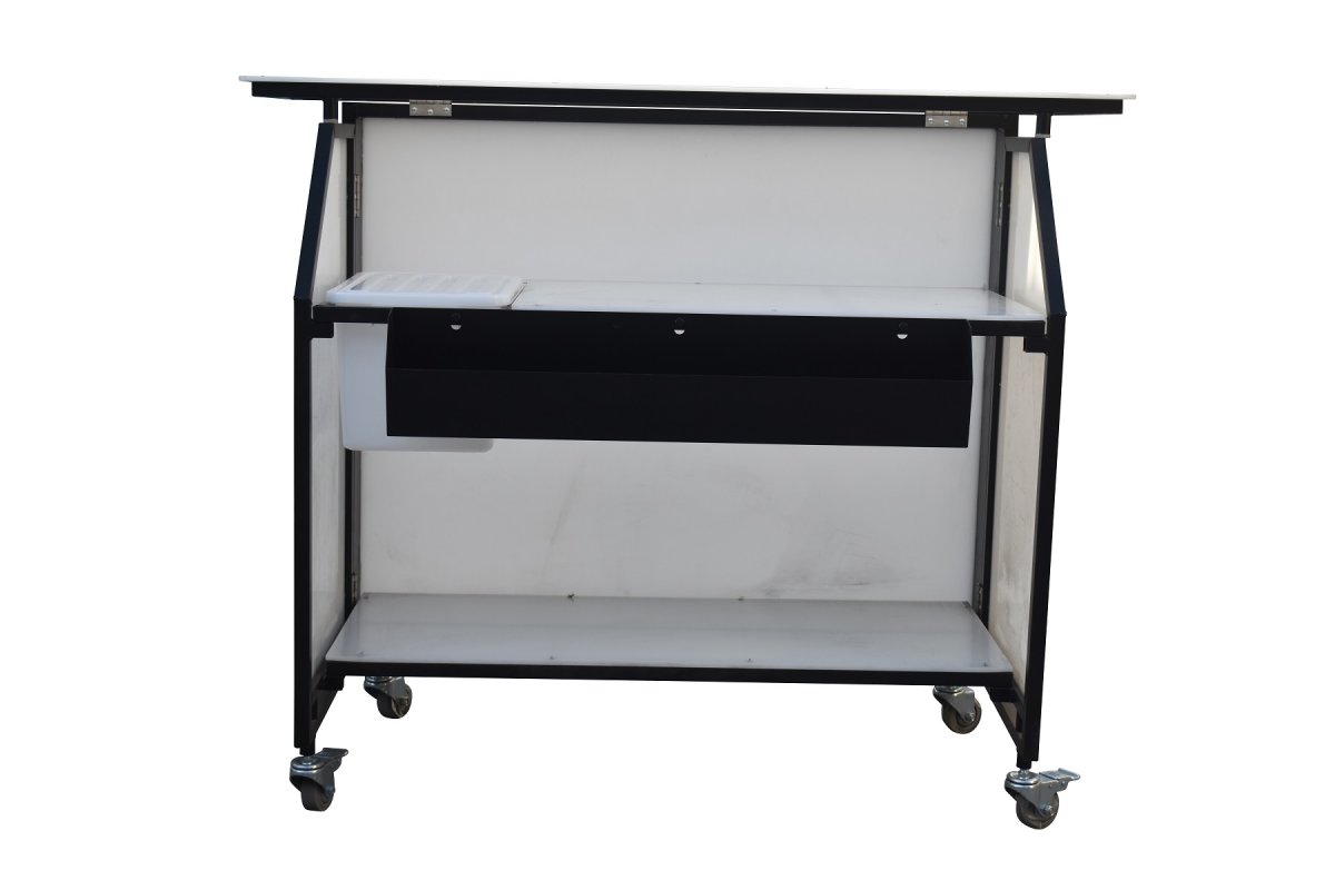 BAR Mobile à roulettes, Pliable et Personnalisable